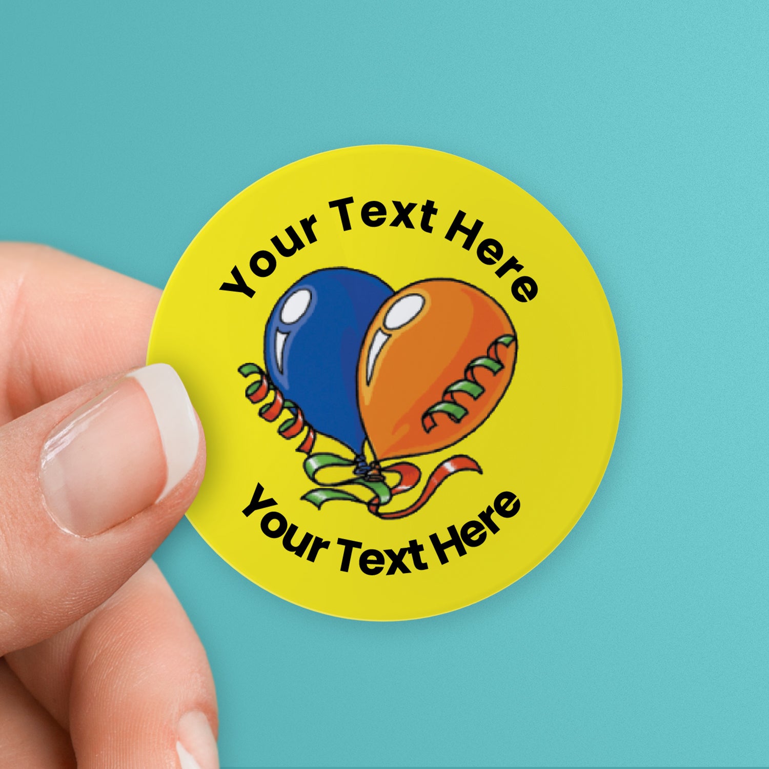 Birthday Balloon Stickers | 37mm | PTS Personalised