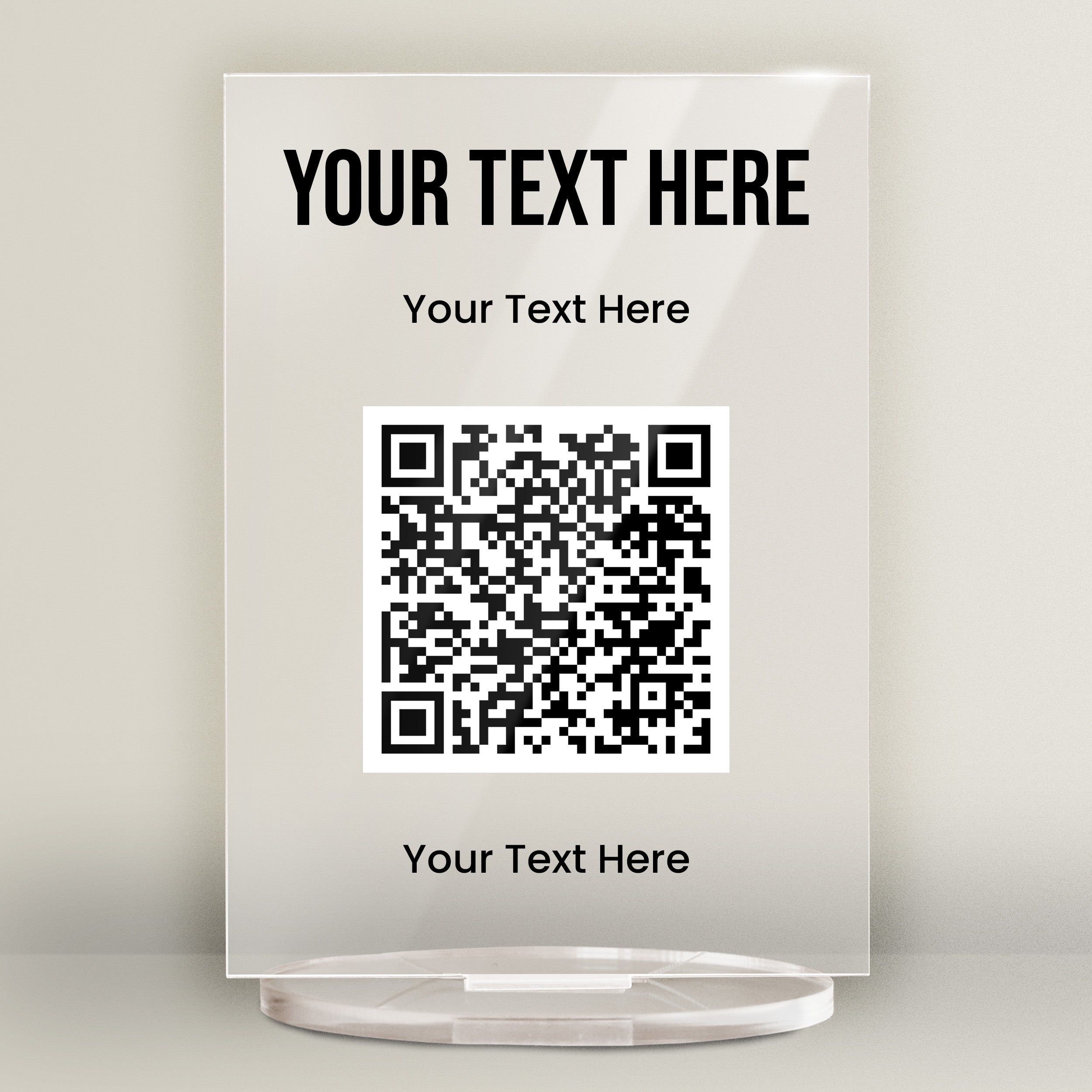 QR Code Upload Plaque | Add Text | PTS Personalised