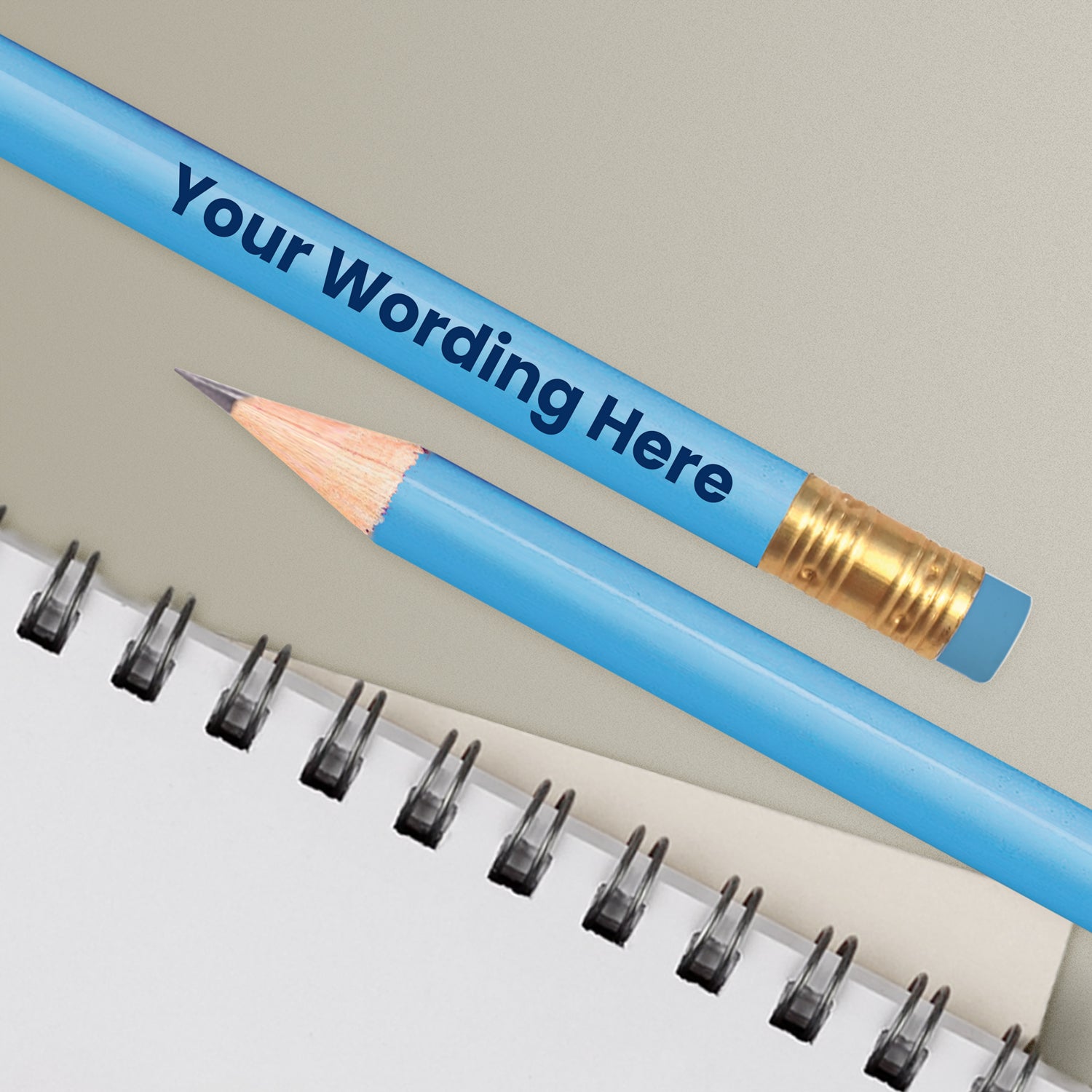 Light Blue Pencils | Add Your Own Wording | PTS Personalised