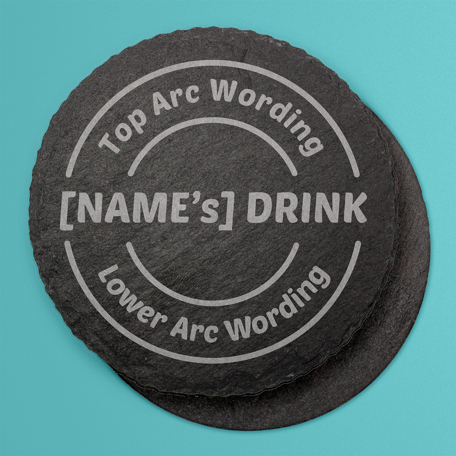 Custom Circle Slate Coaster | 100mm | PTS Personalised