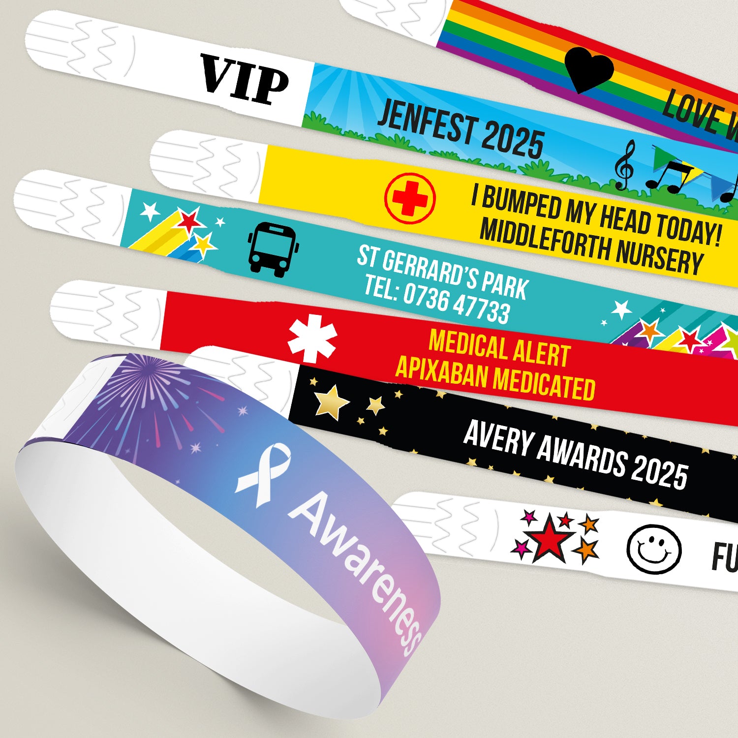 10 Design Your Own Wristbands | Add Text | PTS Personalised